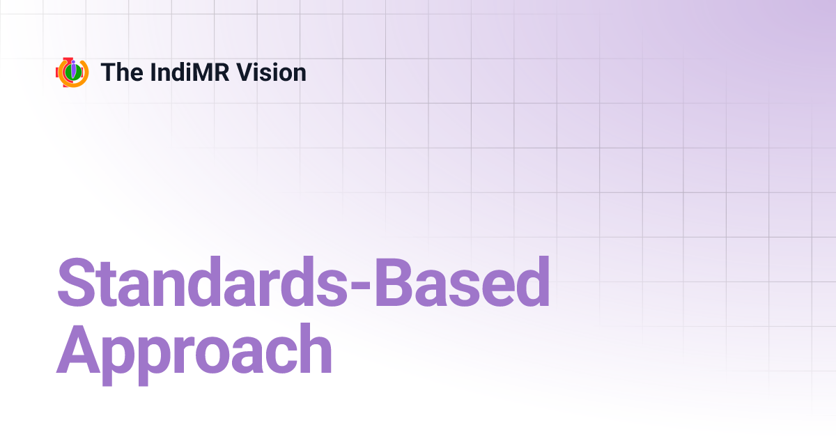 Standards-Based Approach | The IndiMR Vision